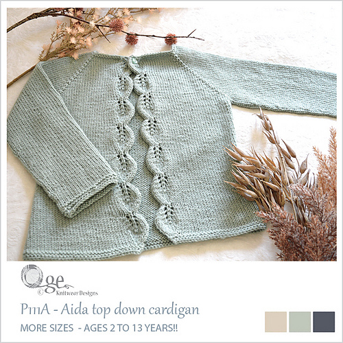 Ravelry: Aida top down Cardigan - P111A pattern by OGE Knitwear Designs