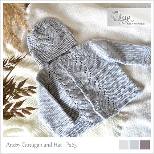 Ravelry: Aneby Cardigan and Hat - P263 pattern by OGE Knitwear Designs