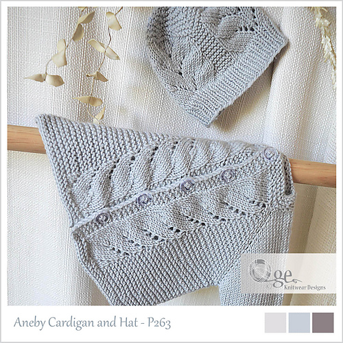 Ravelry: Aneby Cardigan and Hat - P263 pattern by OGE Knitwear Designs