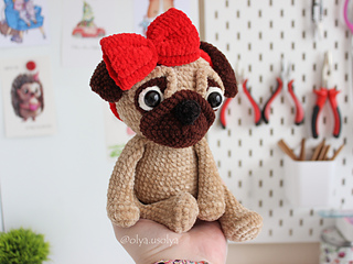Ravelry: Anabelle the Pug pattern by Olya Usoltseva