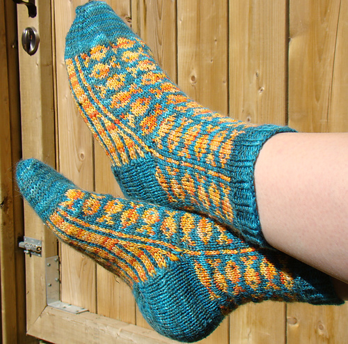 Ravelry: Swedish Fish Socks pattern by SpillyJane