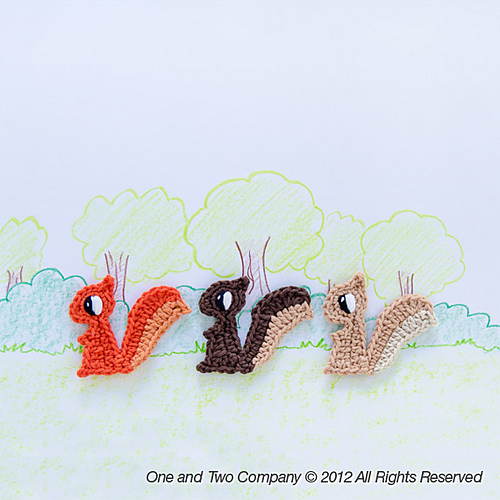 Ravelry: Squirrel Applique pattern by Carolina Guzman