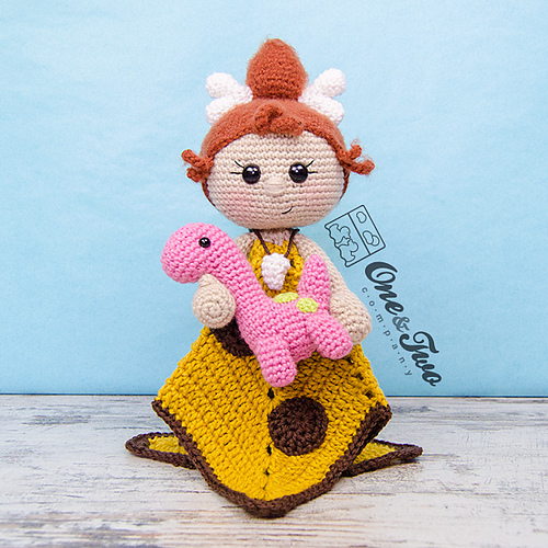 Ravelry: Cyra Cavegirl & Dixie Dino Lovey pattern by Carolina Guzman