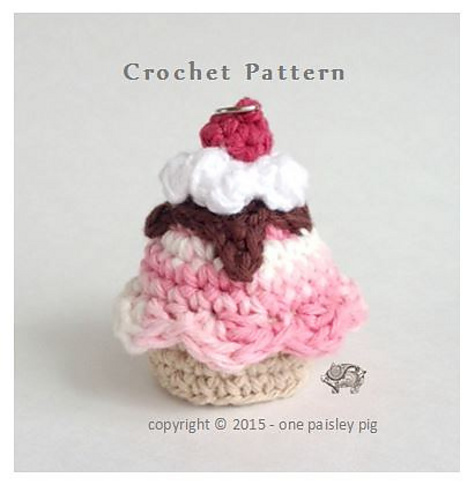 Ravelry: Ice Cream Sundae eos Lip Balm Holder pattern by Paisley
