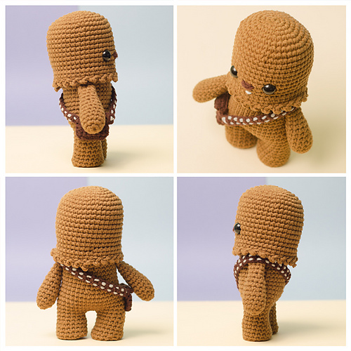 Ravelry: Chewbacca Star Wars amigurumi pattern by Paula Fuentes - Onpoki