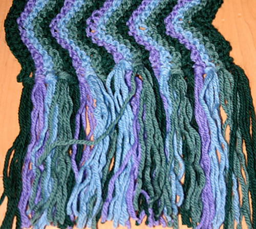 Ravelry: Stripy Wavy Scarf pattern by Natalie Servant