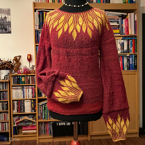 Ravelry: Fragrance of buds sweater pattern by Lyudmila Aksenik Old