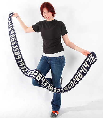 Ravelry: Pi Digits Scarf pattern by Christina J