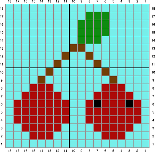 Ravelry: Apple, Broccoli, Carrot, Dewberry c2c design pattern by ...