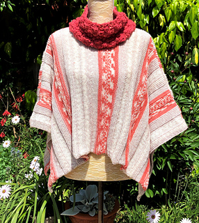 Ravelry: Mock Fair-Isle Poncho and Cowl pattern by Pat Menchini