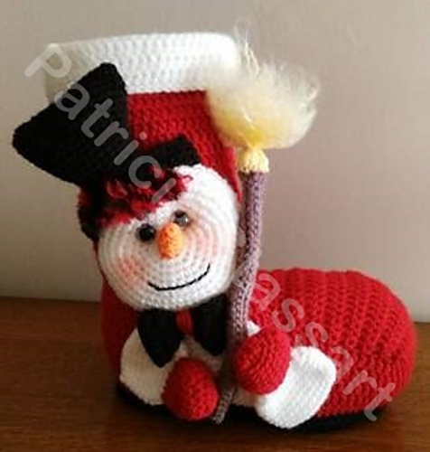 Ravelry: Snowman Christmas Stocking pattern by Patricia Stassart