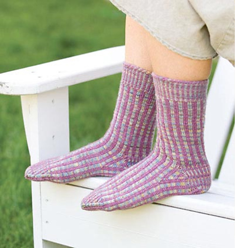 Ravelry: Corrugated Stripe Socks pattern by Courtney Kelley