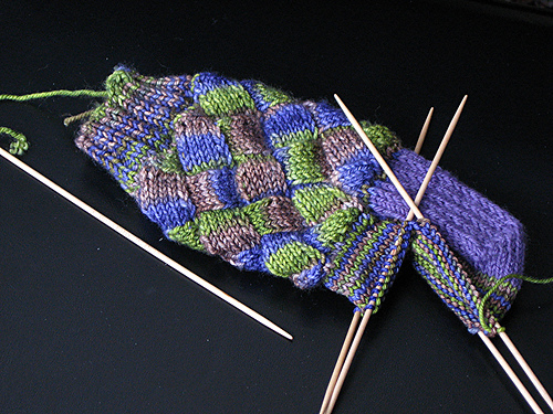 Ravelry: Entrelac sock: sport/dk pattern by Michele Bernstein