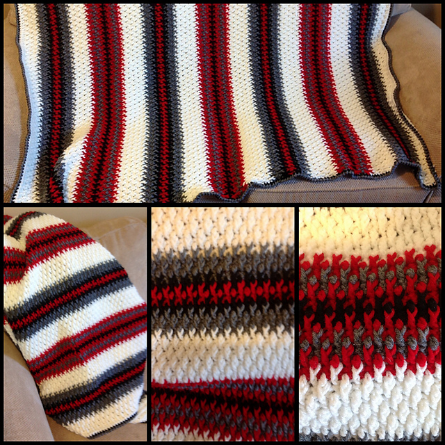 Ravelry: pekeapoomom's Textured Stripe Throw