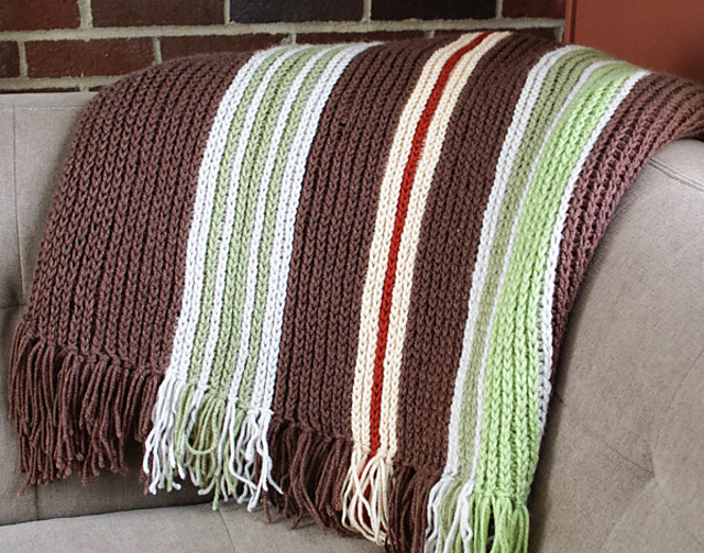 Ravelry: Vertical Striped Afghan pattern by Kara Gunza