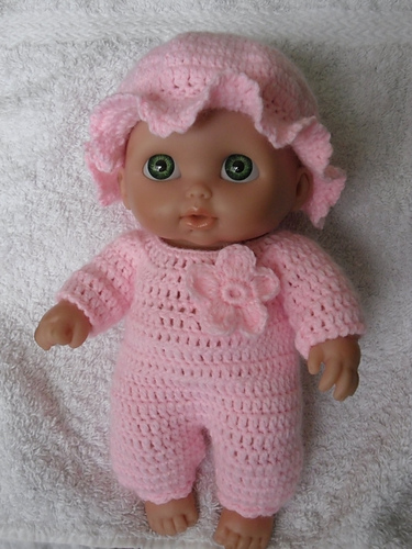 Ravelry: 8 inch Lil Cutesie sleepsuit set pattern by Petitedesigns