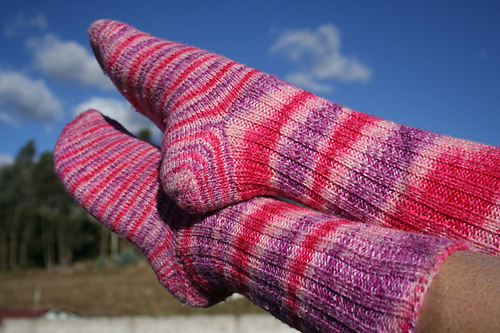 Ravelry: Easy Magic Loop Toe Up Socks pattern by Phoenix Bess