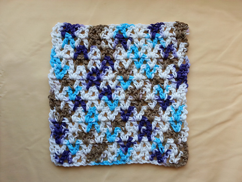 Ravelry: V-Stitch Crochet Dishcloth pattern by B Badder