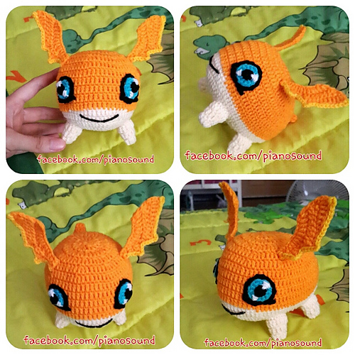 Ravelry: Patamon Digimon pattern by AmigurumiPianosound