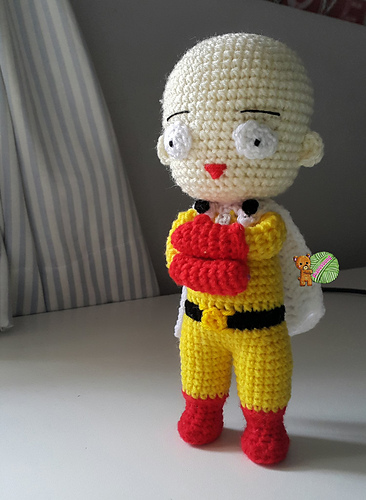 Ravelry: Saitama - One punch man amigurumi pattern by AmigurumiPianosound