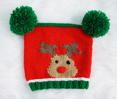 Ravelry: P2 Rudolph the Reindeer Hats pattern by Elizabeth Primrose ...
