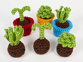 Ravelry: PocketAmi Set 7: Plant Pals pattern by June Gilbank