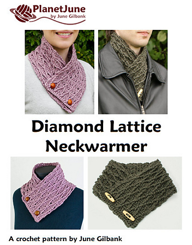 Ravelry: Diamond Lattice Neckwarmer pattern by June Gilbank