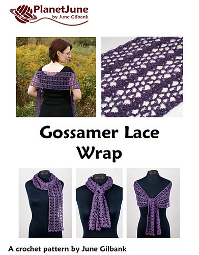 Ravelry: Gossamer Lace Wrap pattern by June Gilbank
