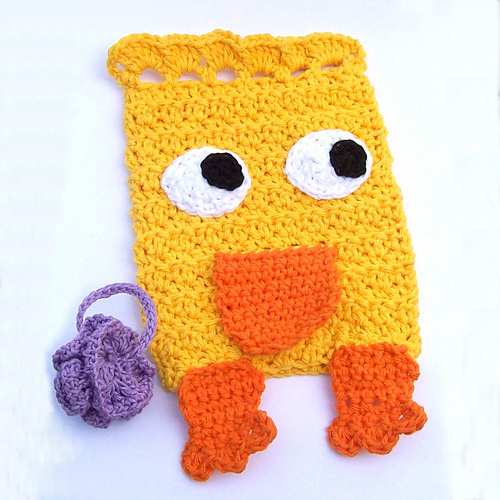 Ravelry: Duck Bath Mitt Washcloth Set pattern by Pam Daley