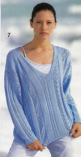 Ravelry: # 07 Ajourmusterpulli in Bleu pattern by Sabrina/Sandra team designers