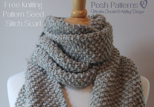 Ravelry: Seed Stitch Scarf pattern by Posh Patterns