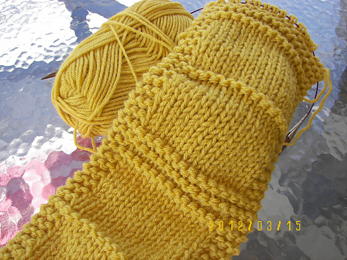 Ravelry: Double-Strand Garter Ridge Scarf pattern by Lion Brand Yarn