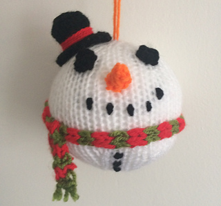 Ravelry: Snowman Christmas bauble pattern by Emma Whittle