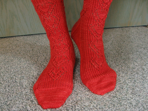 Ravelry: Lacy Leaf Socks pattern by Cheryl Chow