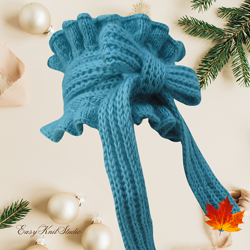 Ravelry: Ruffled Scarf Neck Warmer pattern by Easyknitstudio