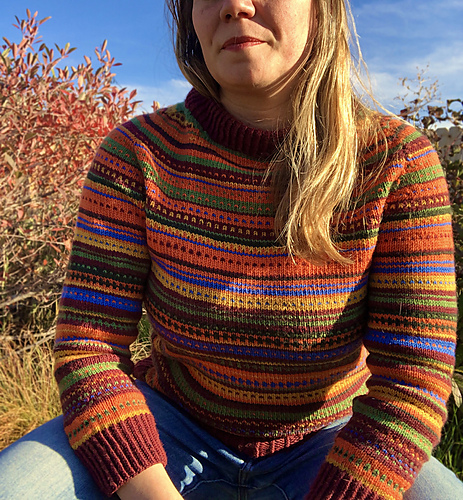 Learned Portuguese knitting for this color work sweater : r/knitting