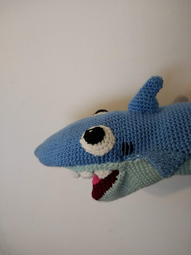 Ravelry: Baby Shark, hand puppet pattern by Jorgelina Oddi
