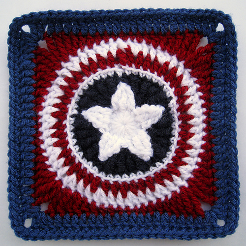 Ravelry: Patriotic Star Square pattern by Rik Gillette