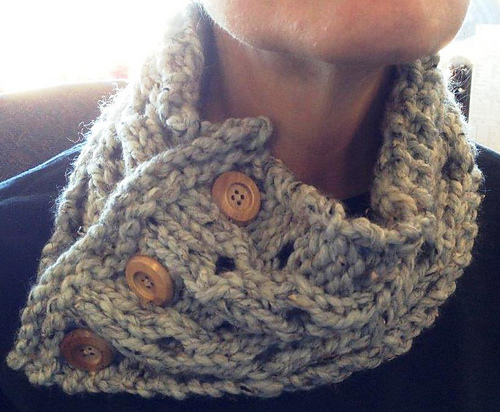 Ravelry: Eyelets and Ribs Cowl pattern by Reddcaboose
