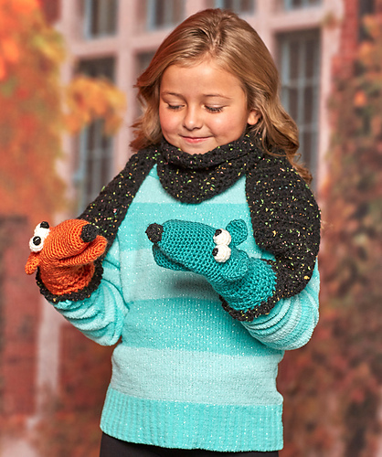 Ravelry: Child's Crochet Puppet Scarf pattern by Nancy Anderson