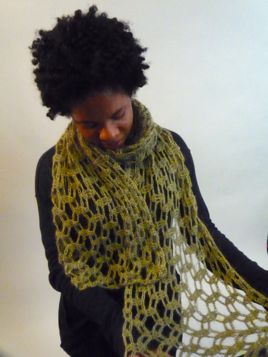 Ravelry: Negative Space Scarf & Wrap pattern by Kira Dulaney