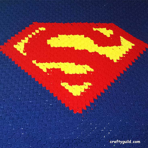 Ravelry: Superman C2C Blanket pattern by Rhea Papellero