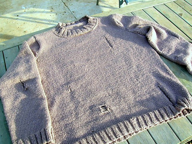 Ravelry: Distressed Hole Sweater pattern by Carol Meldrum and Julie ...