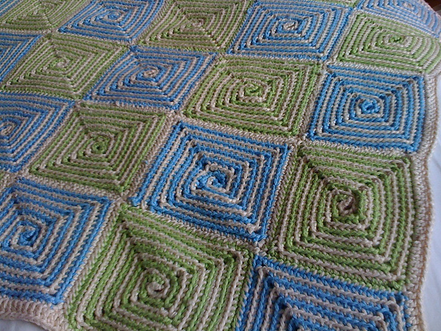 Ravelry: Spiral Square pattern by Bethany Gronberg