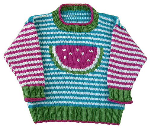 Ravelry: Watermelon Pullover pattern by Gail Pfeifle, Roo Designs
