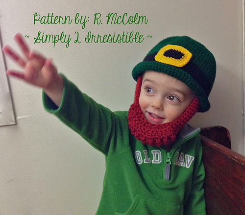 Ravelry: Leprechaun Irish Bowler Hat and Beard pattern by Ruth McColm