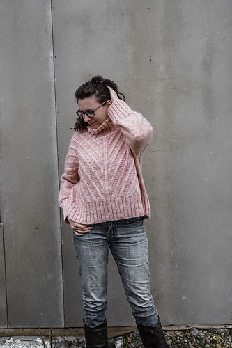 My latest design - Fishbone chunky pullover. It is one of my favorite ...
