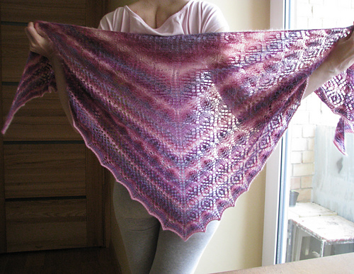Ravelry: Rose Ribbons Shawl pattern by Evelyn A. Clark