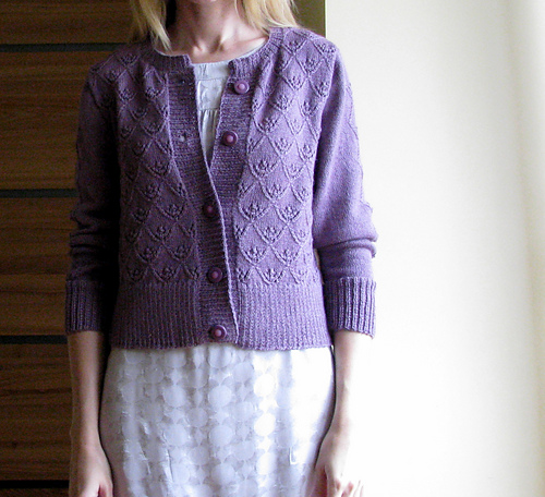 Ravelry: #19 Lace Pat Cardigan pattern by Lisa Hoffman