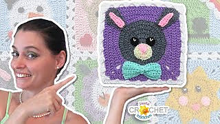 Ravelry: Bunny Rabbit Blanket Square April 2017 pattern by Jayda InStitches
